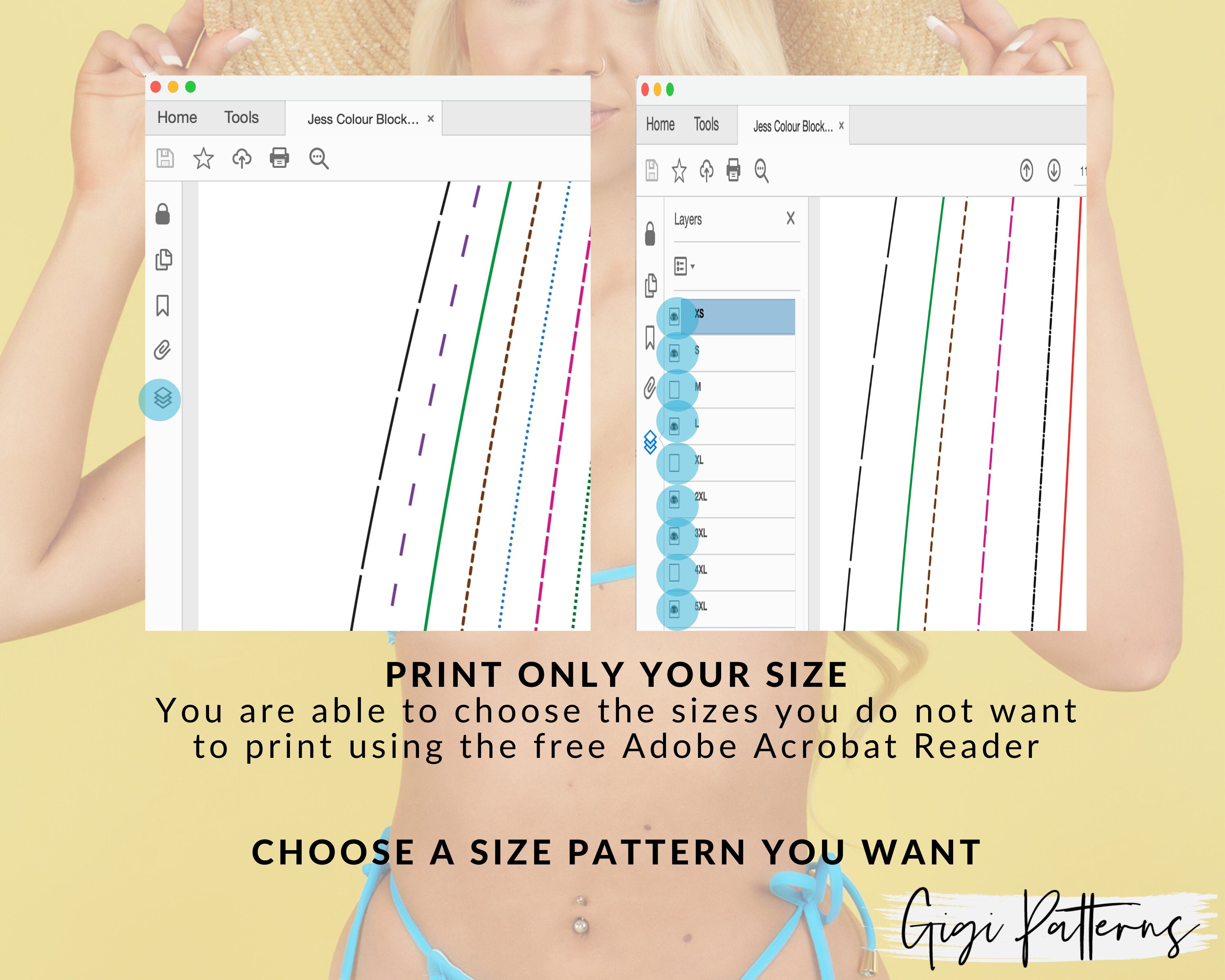 Lingerie Pattern, Sewing Patterns • Brazilian Tanga Micro Thong Style 2 ...