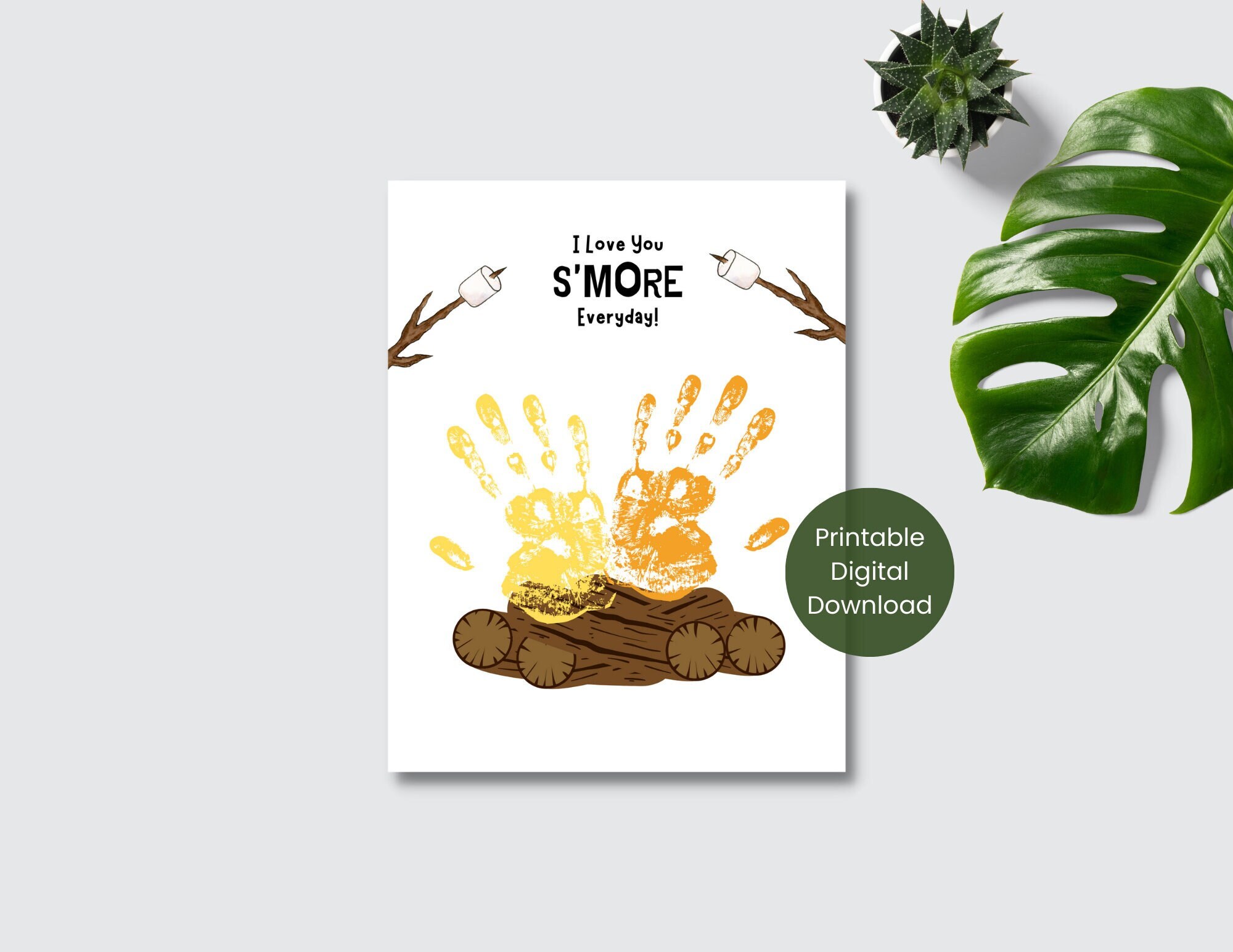 I Love You S'more Everyday Fire Handprint Art, I Love You S'more ...
