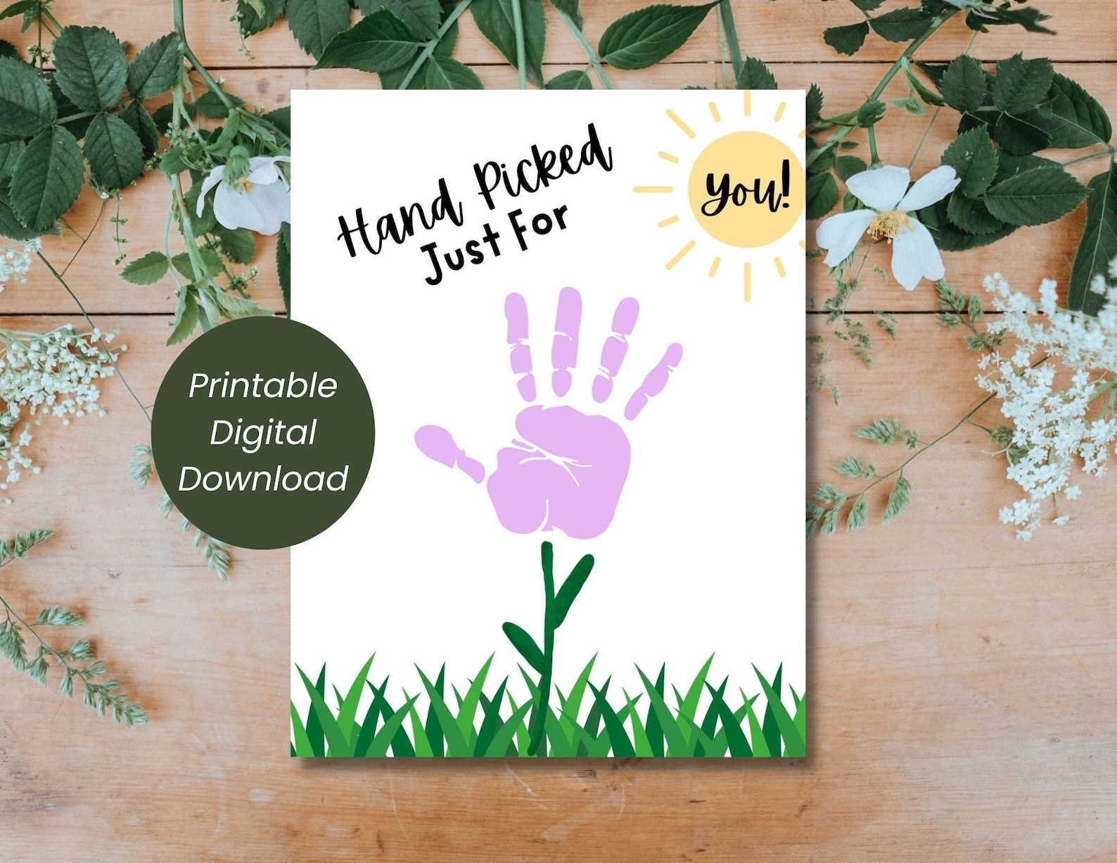 Hand Picked Just for You Handprint Art, Handprint Kids Craft, Kids ...