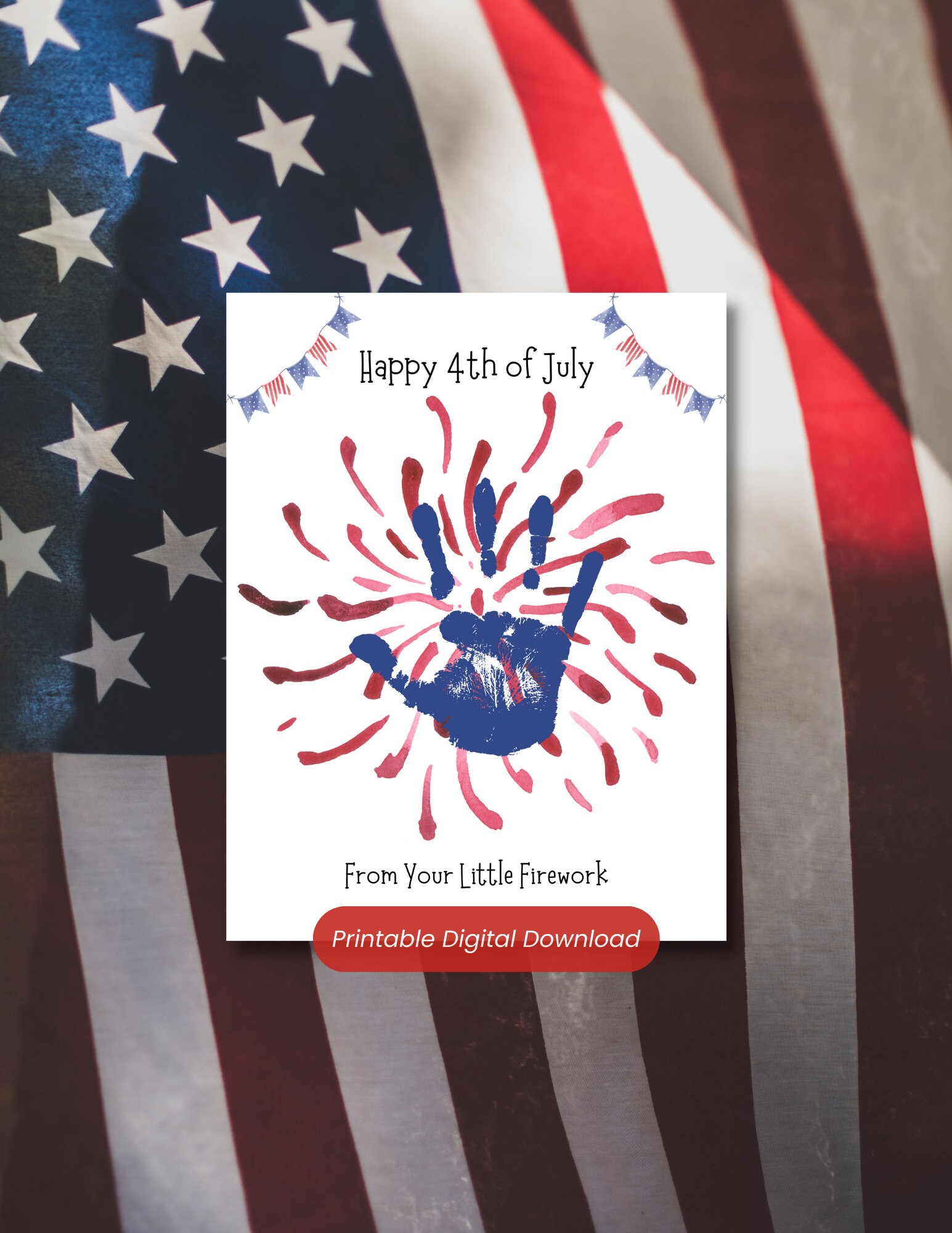 July 4th Firework Handprint Art, July Fourth Handprint Art, Fourth of ...