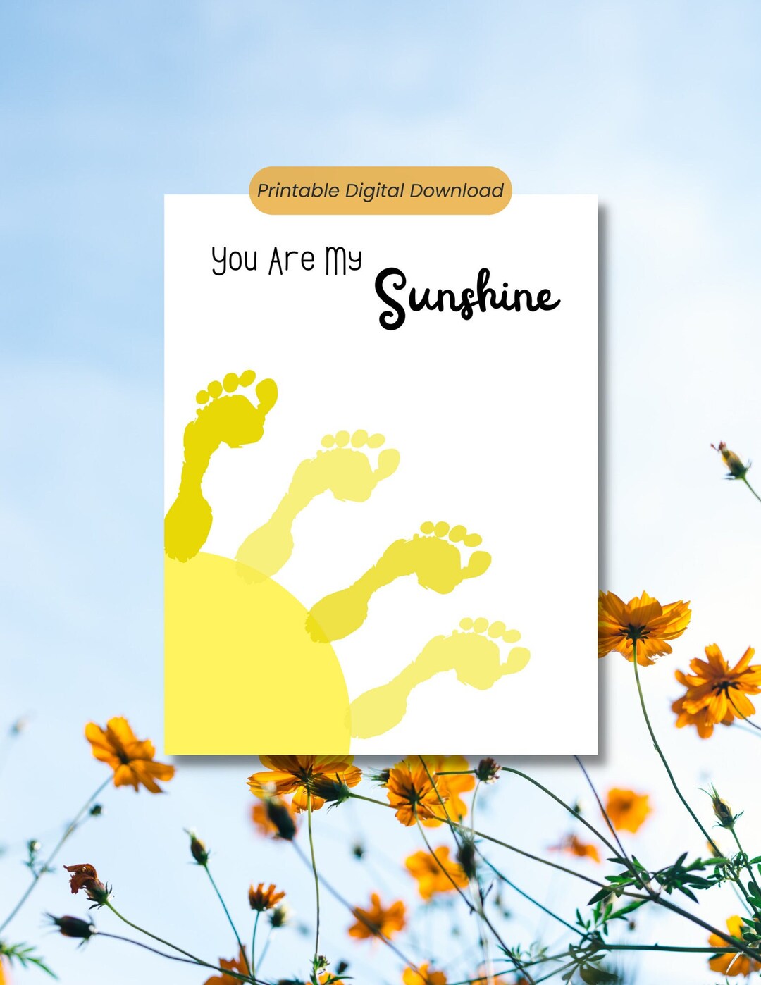 You Are My Sunshine Footprint Art Craft, You Are My Sunshine Footprint ...