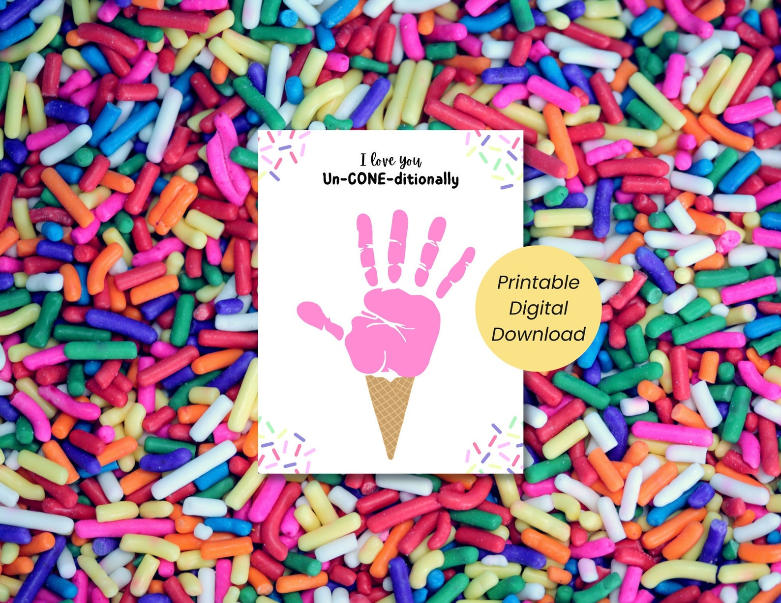 Ice Cream Handprint Art, I Love You Ice Cream Handprint Art, Ice Cream ...