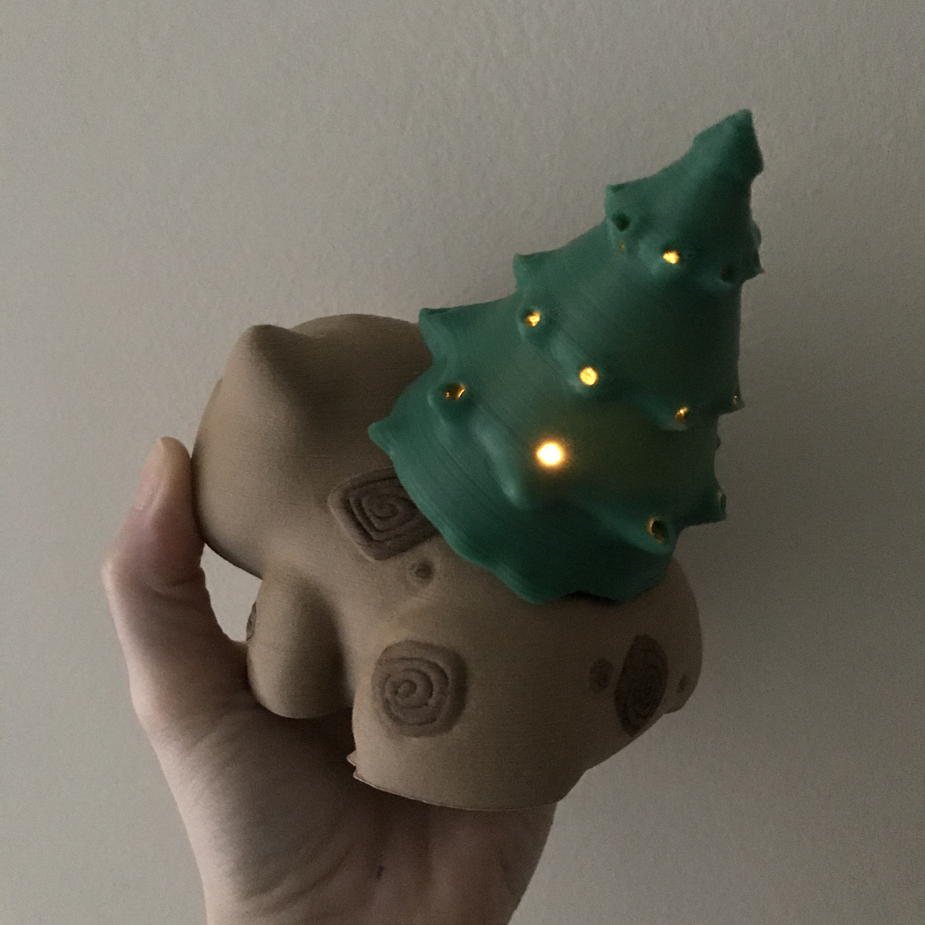 Bulb Like Christmas Tree LIGHT-UP Holiday Wooden Figurine - Etsy