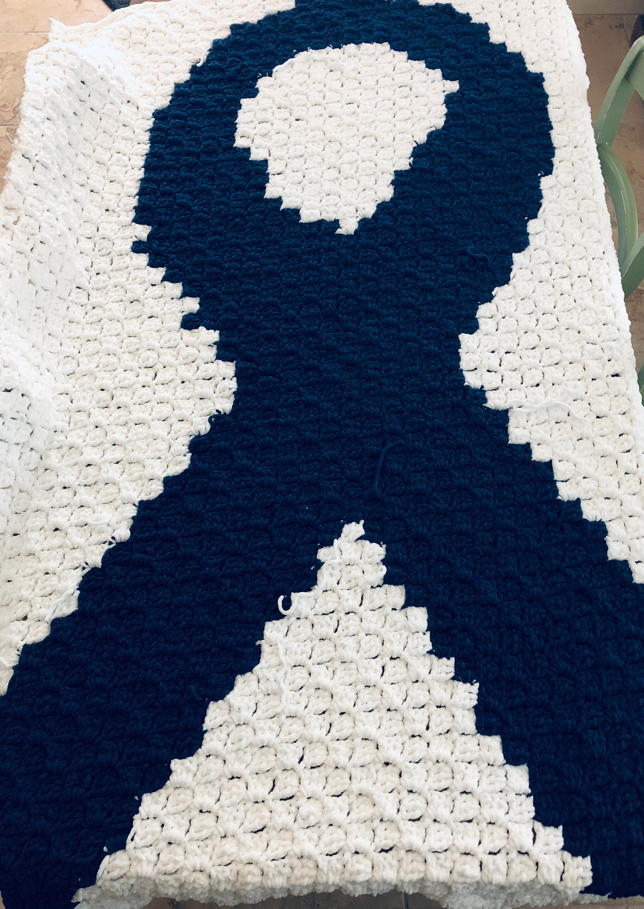 Awareness Ribbon Crochet Blanket Pattern C2C Graph Pattern Crochet ...