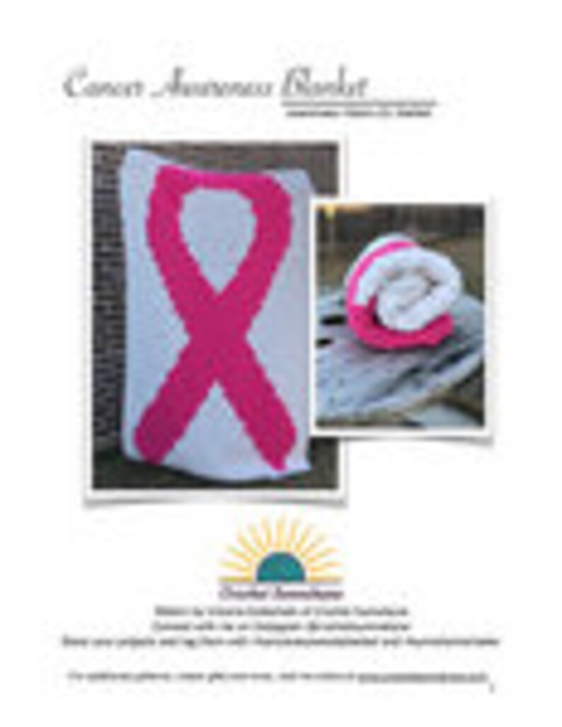 Awareness Ribbon Crochet Blanket Pattern - C2C Graph Pattern - Crochet ...