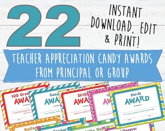 Candy Bar Award Certificates | Download, Edit and Print | Candy Awards ...