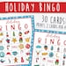 30 Christmas Bingo Printable Cards Holiday Bingo Cards | Etsy