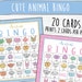 20 Cute Animal Bingo Cards | Instant Download and Print | Bingo Games ...