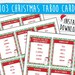 Christmas Taboo Game 103 Cards With Christmas Themed Words and Phrases ...