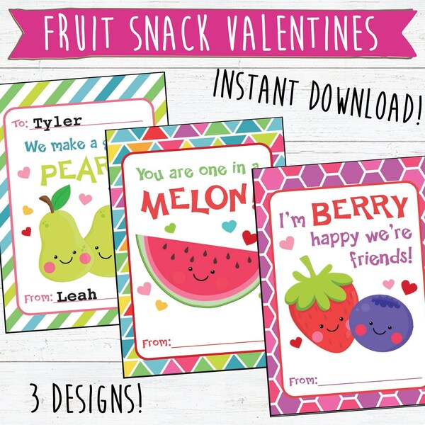 Fruit Valentine Cards - Etsy
