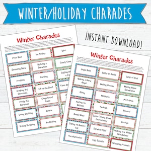 Holiday Charades Game | Christmas Party Games | INSTANT Download ...