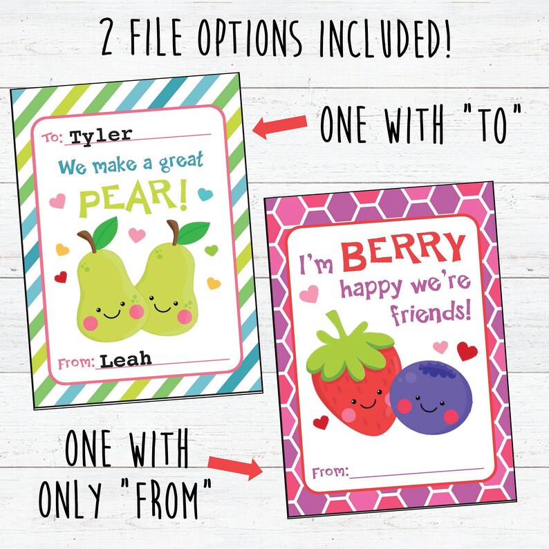 Fruit Snacks Valentine's Tag, Valentine's Day Cards for Kids, Classroom ...