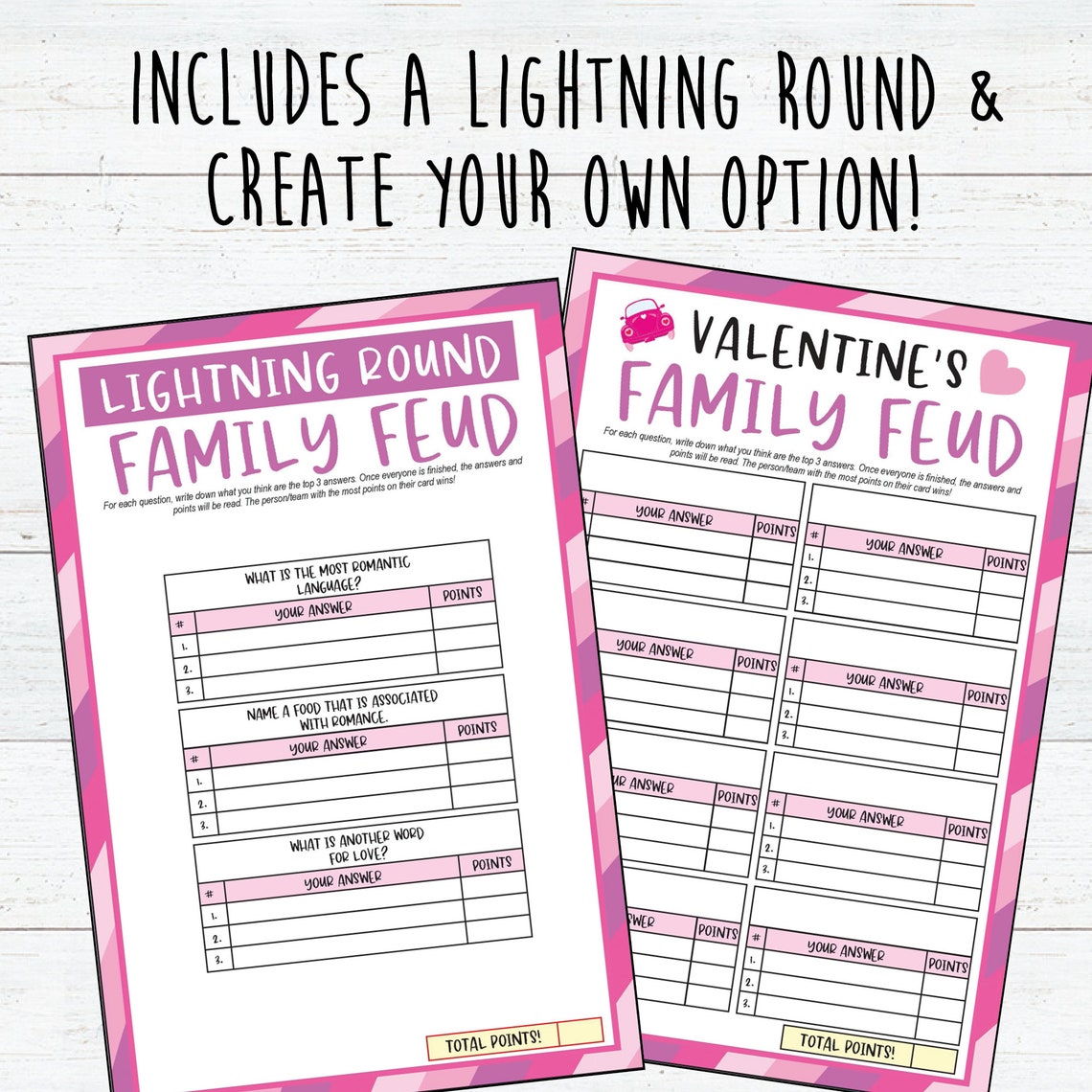 Valentine's Family Feud Game, 16 Questions and Lightning Round ...