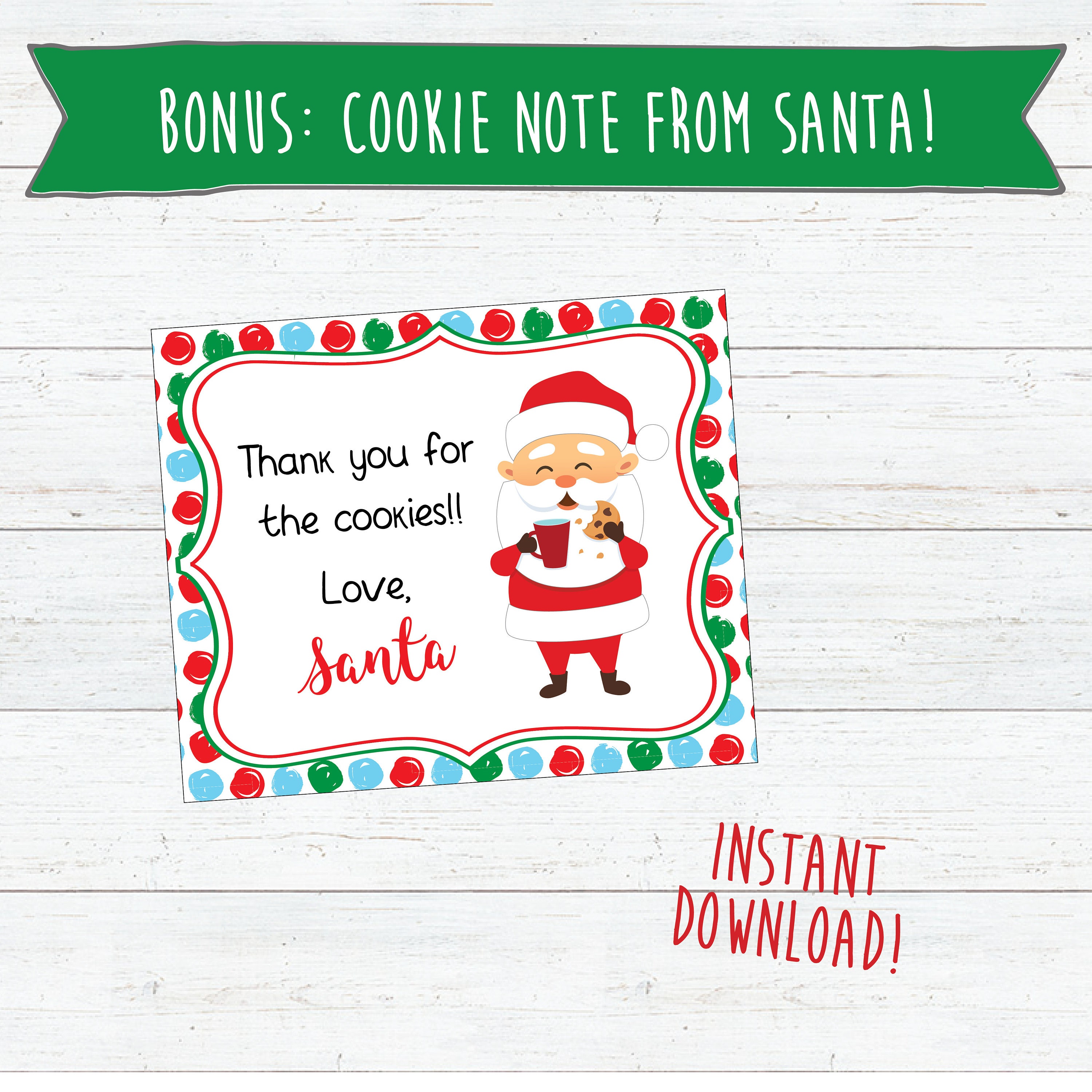 Letter From Santa Printable | Personalized | Naughty and Nice List ...