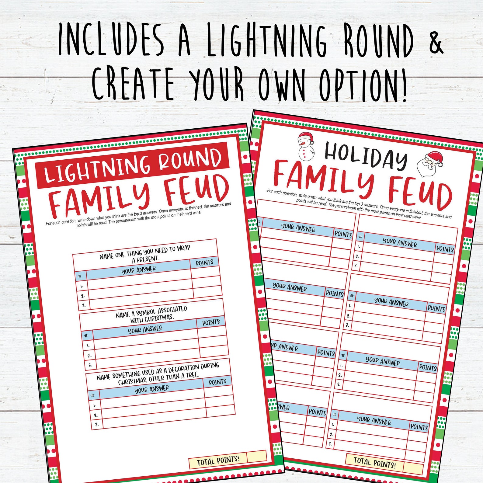 Christmas Family Feud Game | 24 Questions and Lightning Round ...