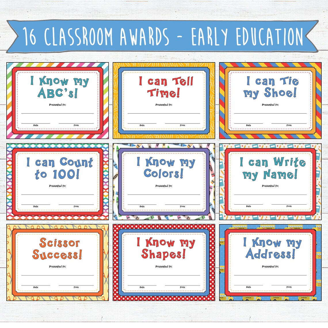 Classroom Award Certificates Instant Download Edit and | Etsy
