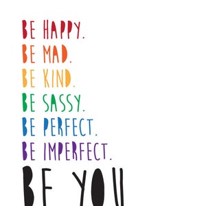 Inspirational Rainbow Sign | Rainbow Poster | Kids Rainbow Wall Art ...