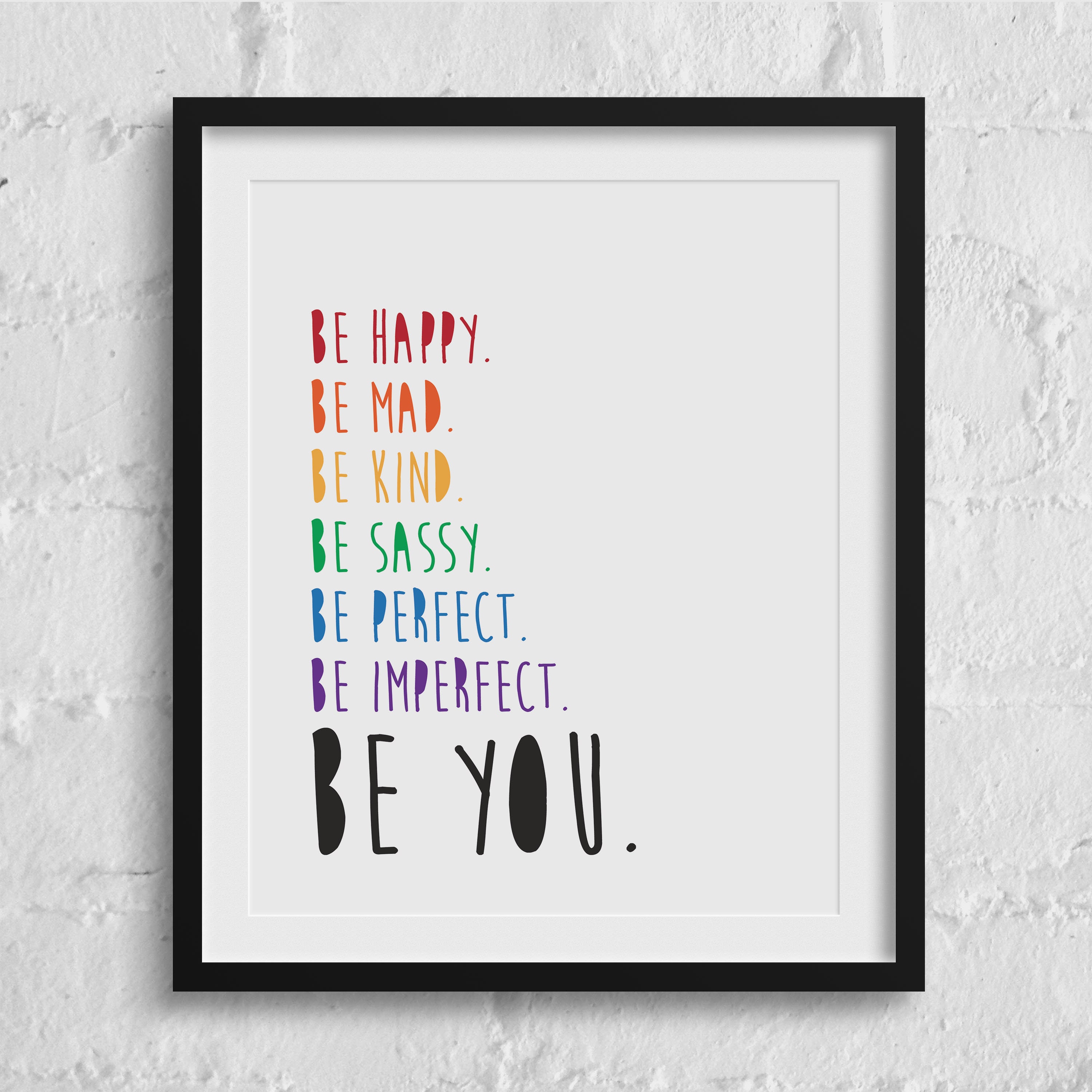 Inspirational Rainbow Sign Rainbow Poster Kids Rainbow Wall Art ...