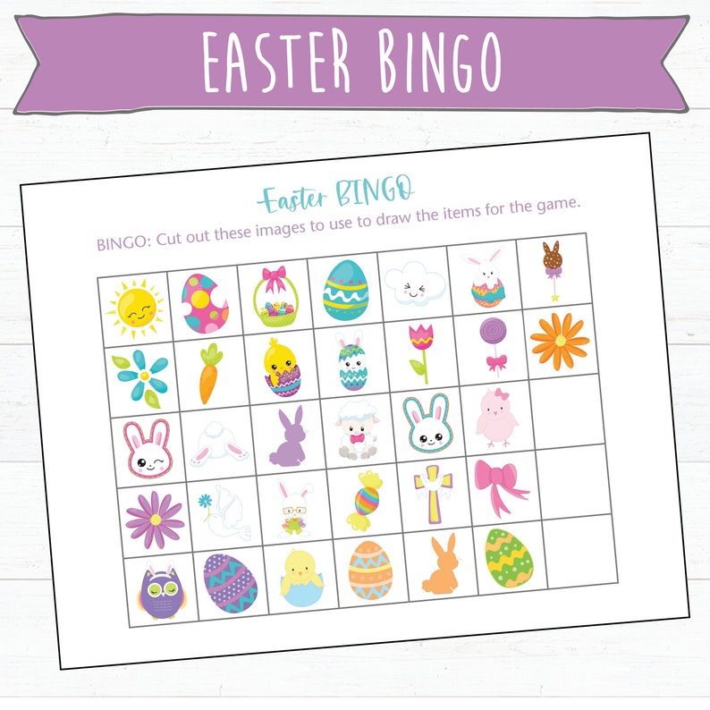 Easter Bingo Cards 10 Cards Instant Download and (Instant Download) - Etsy