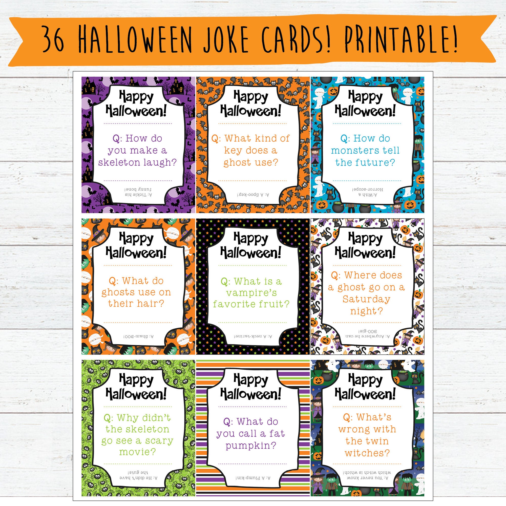 Halloween Labels Printable | Funny Halloween Jokes | Halloween Parties ...