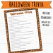 Halloween Trivia Game | Instantly Print and Download | Halloween Games ...