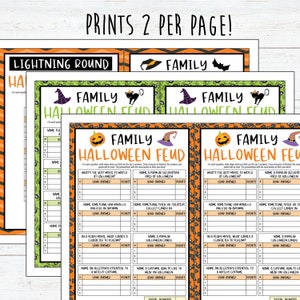 Family Halloween Feud Game | Halloween Games | 16 Questions and ...