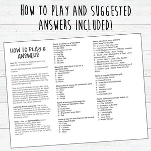 Valentine's Family Feud Game, 16 Questions and Lightning Round ...