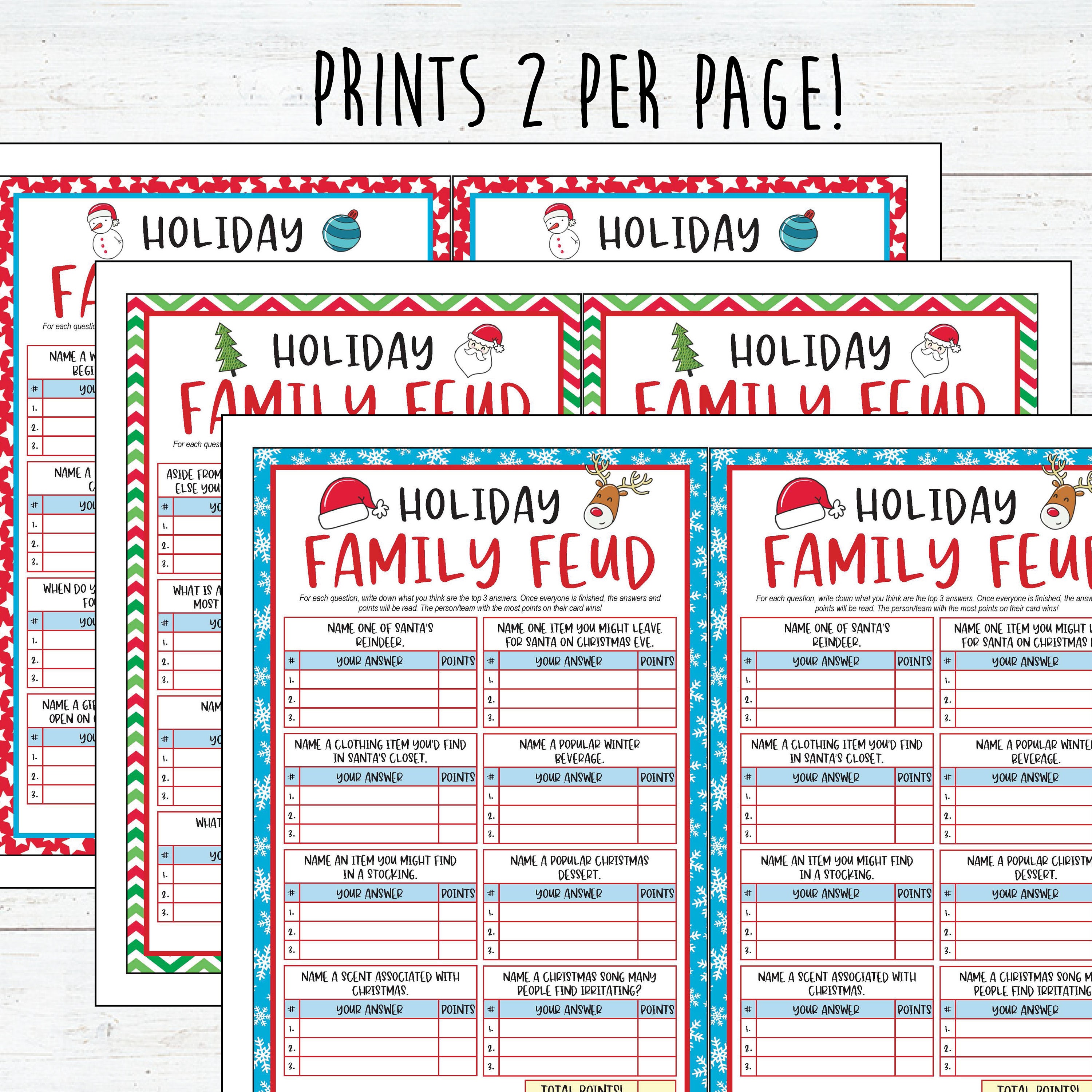 Christmas Family Feud Game | 24 Questions and Lightning Round ...
