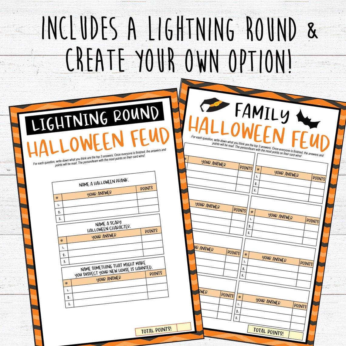 Family Halloween Feud Game | Halloween Games | 16 Questions and ...