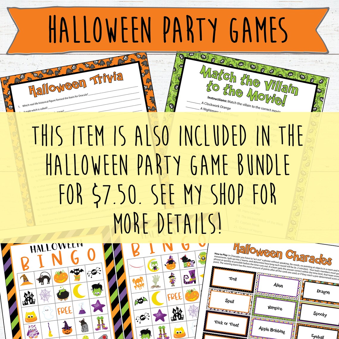 Halloween Bingo Cards | 20 Cards | Instant Download and Print ...