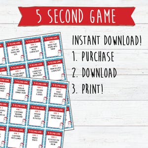5 Second Christmas Party Game Printable | 125 Categories PLUS Create ...