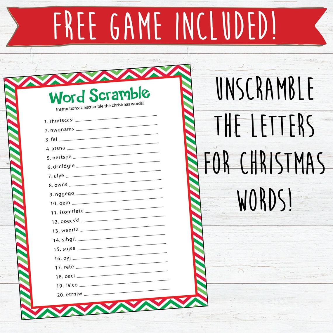 Christmas Taboo Game | 103 Cards With Christmas Themed Words and ...