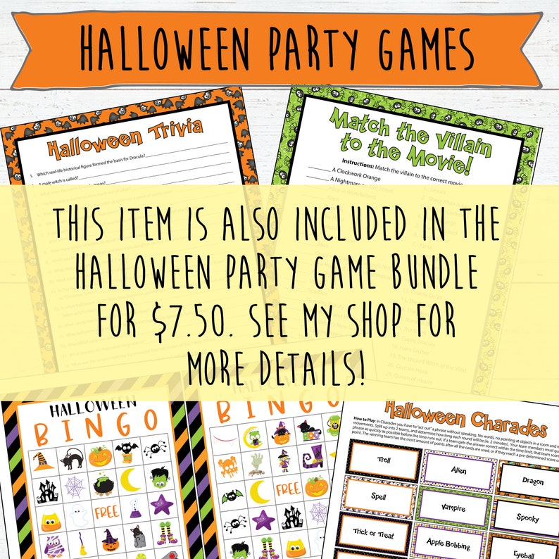 Halloween Bingo Cards | 30 Cards | Instant Download and Print ...