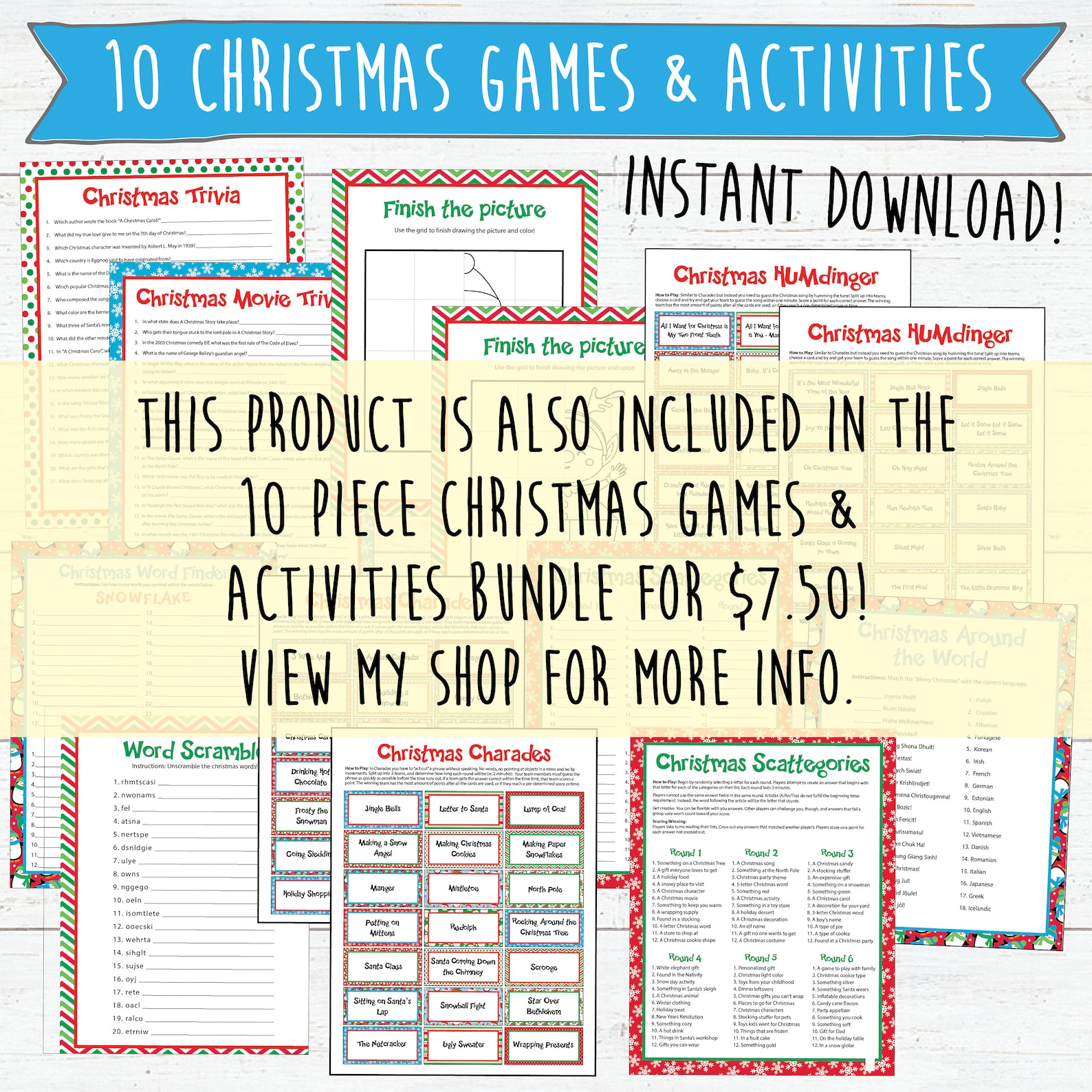 Printable Christmas Matching Games | Christmas Around the World ...