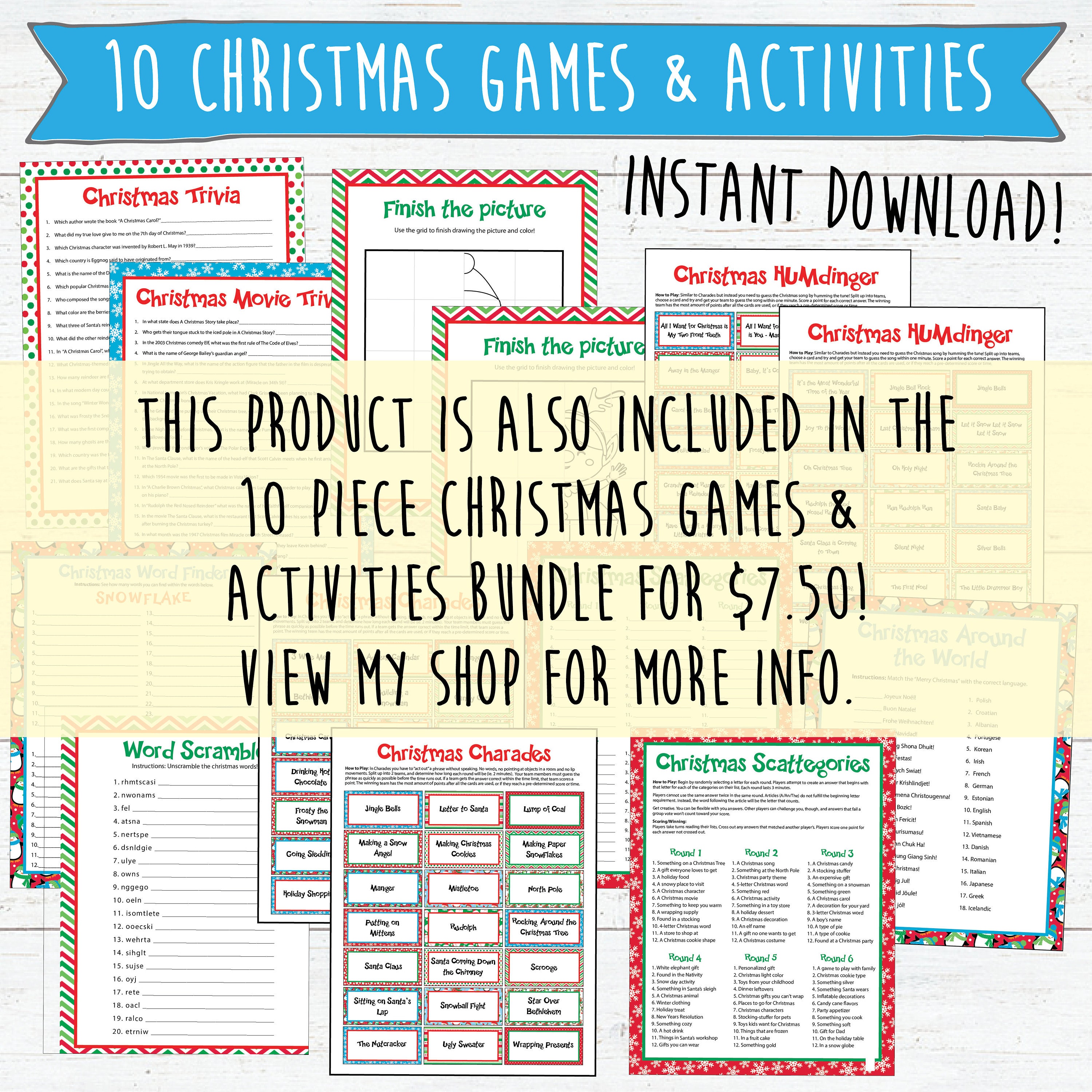 Printable Christmas Matching Games | Christmas Around the World ...