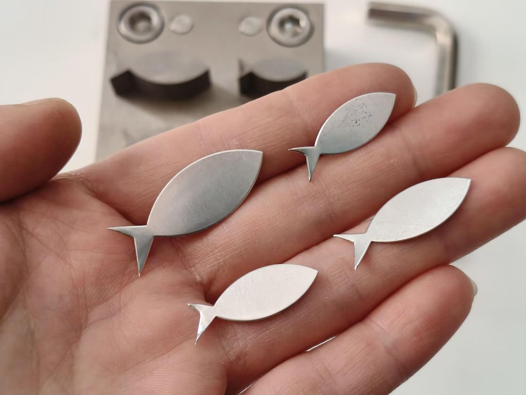 Disc Cutter FISHES Fish DIES 4 Punches , Jewelry Making, Gold Silver ...