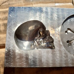 SKULL Shot Plate, Right and Left FACE, Impression Die, Jewelry Making ...