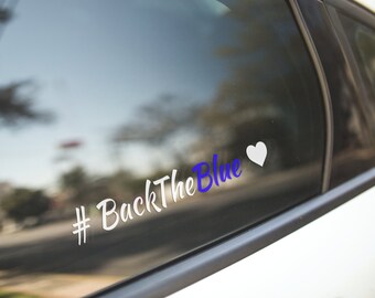 Back the Blue Decal | Etsy