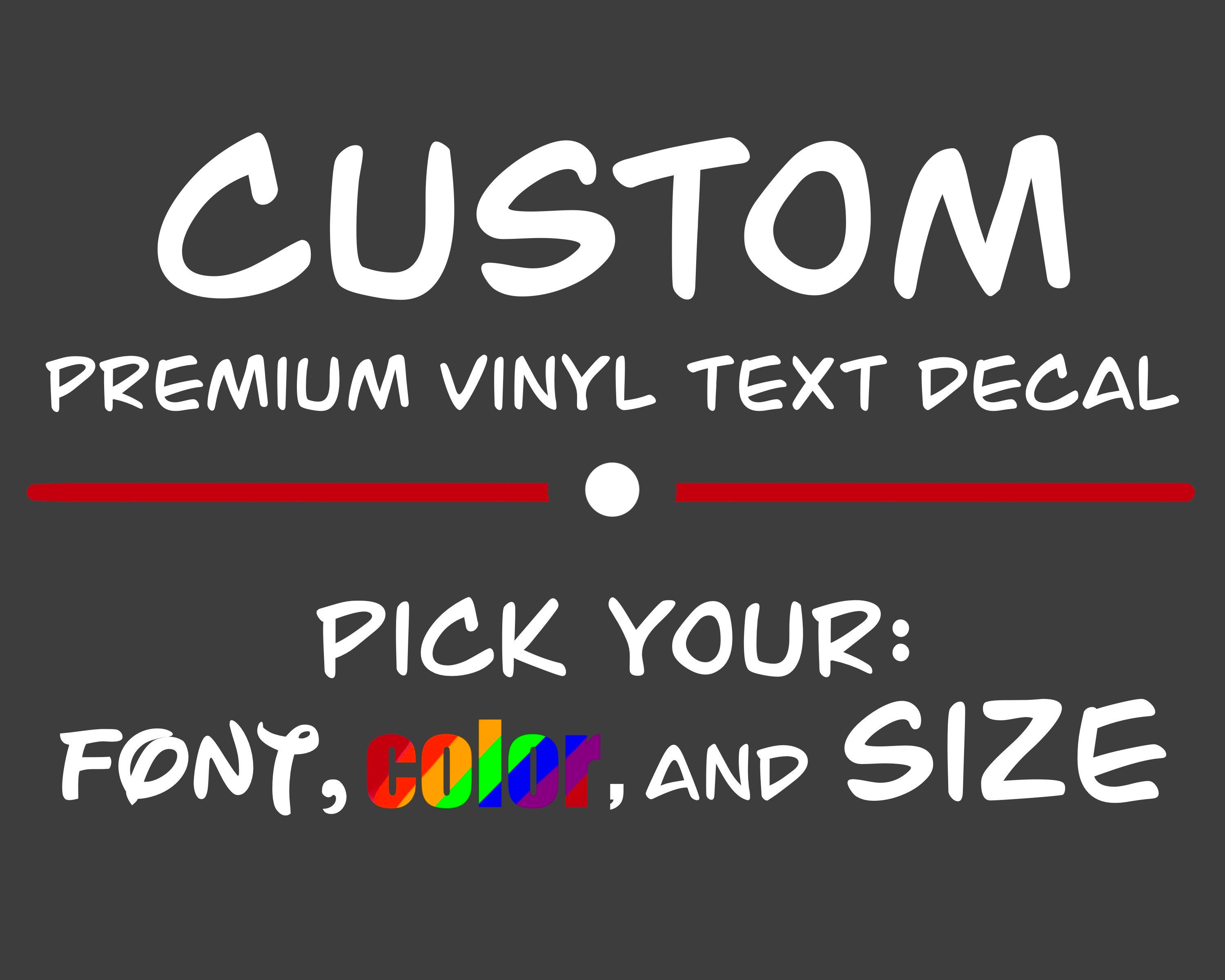 Custom Vinyl Text Decals Name Decal Social Media Decal | Etsy