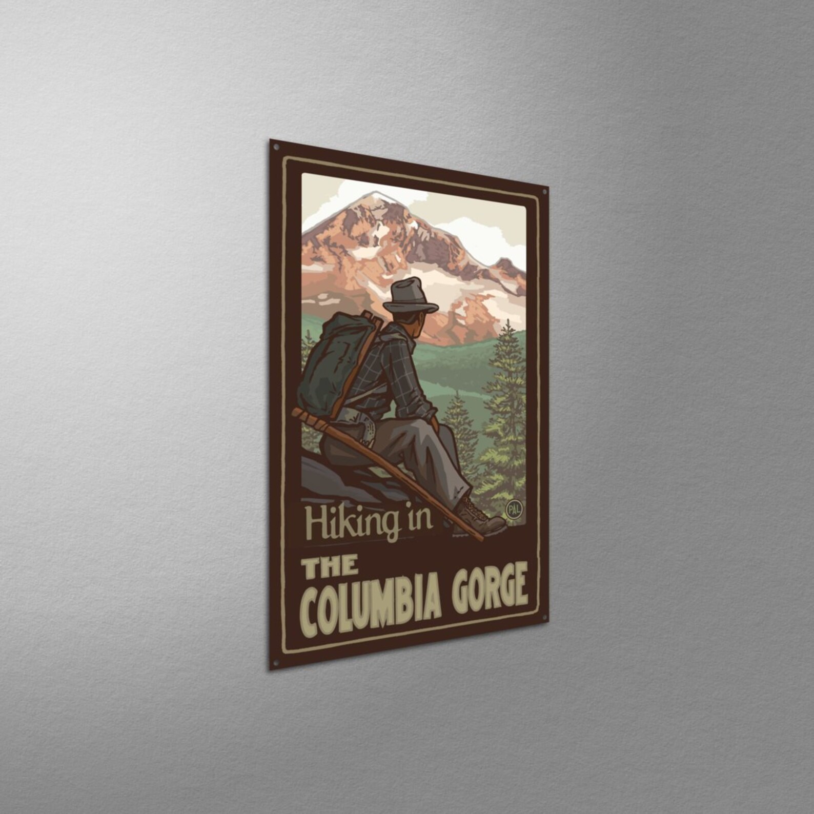 Columbia Gorge Oregon Giclee Art Print Poster From Travel Artwork by ...
