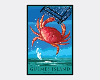 Guemes Island Map Print - Etsy