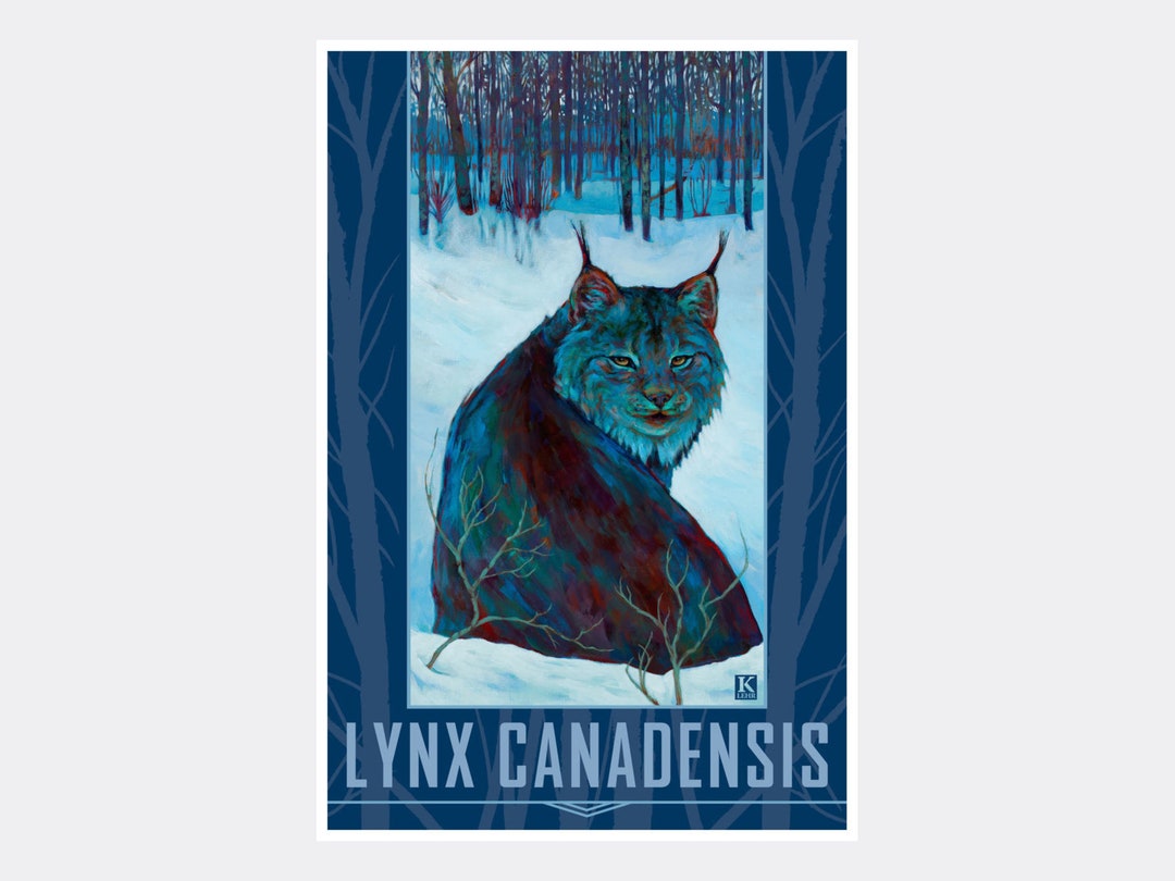 Lynx Canadensis canada Lynx Giclee Art Print Poster From Oil Painting ...