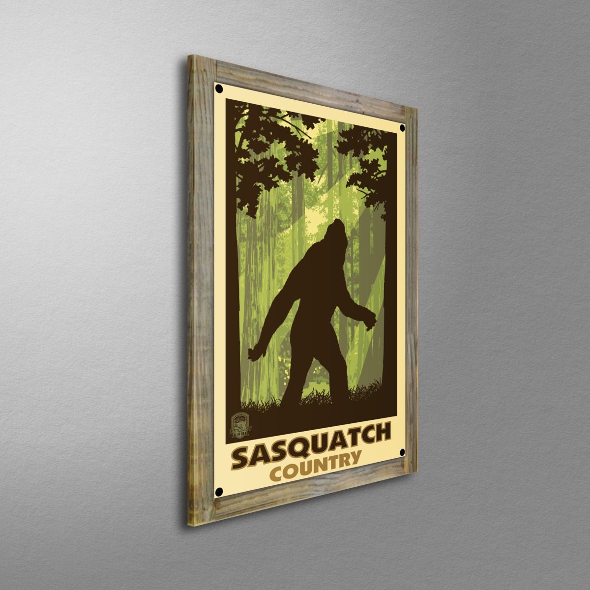 Sasquatch Country Bigfoot Shadow Giclee Art Print Poster from | Etsy