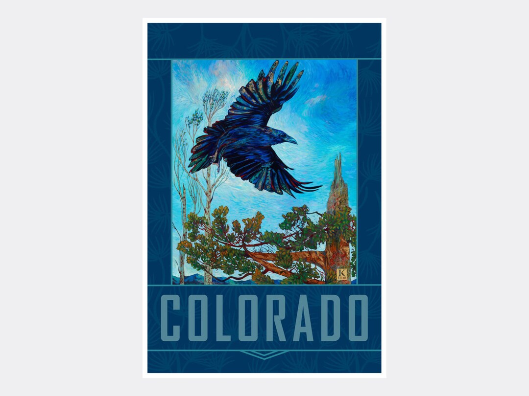 Colorado Raven Giclee Art Print Poster From Oil Painting by - Etsy