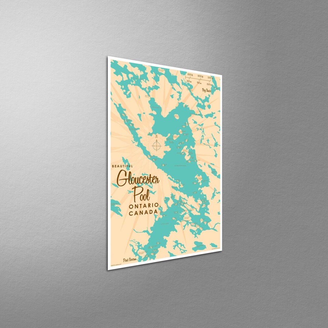Gloucester Pool Ontario Canada Map Giclee Art Print Poster From ...