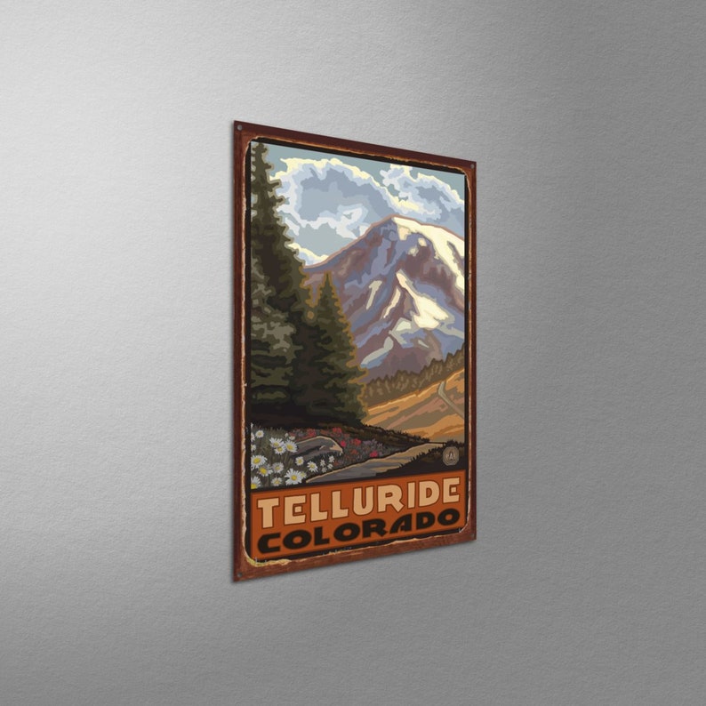 Telluride Colorado Art Print: Springtime Mountain Travel Poster - Etsy