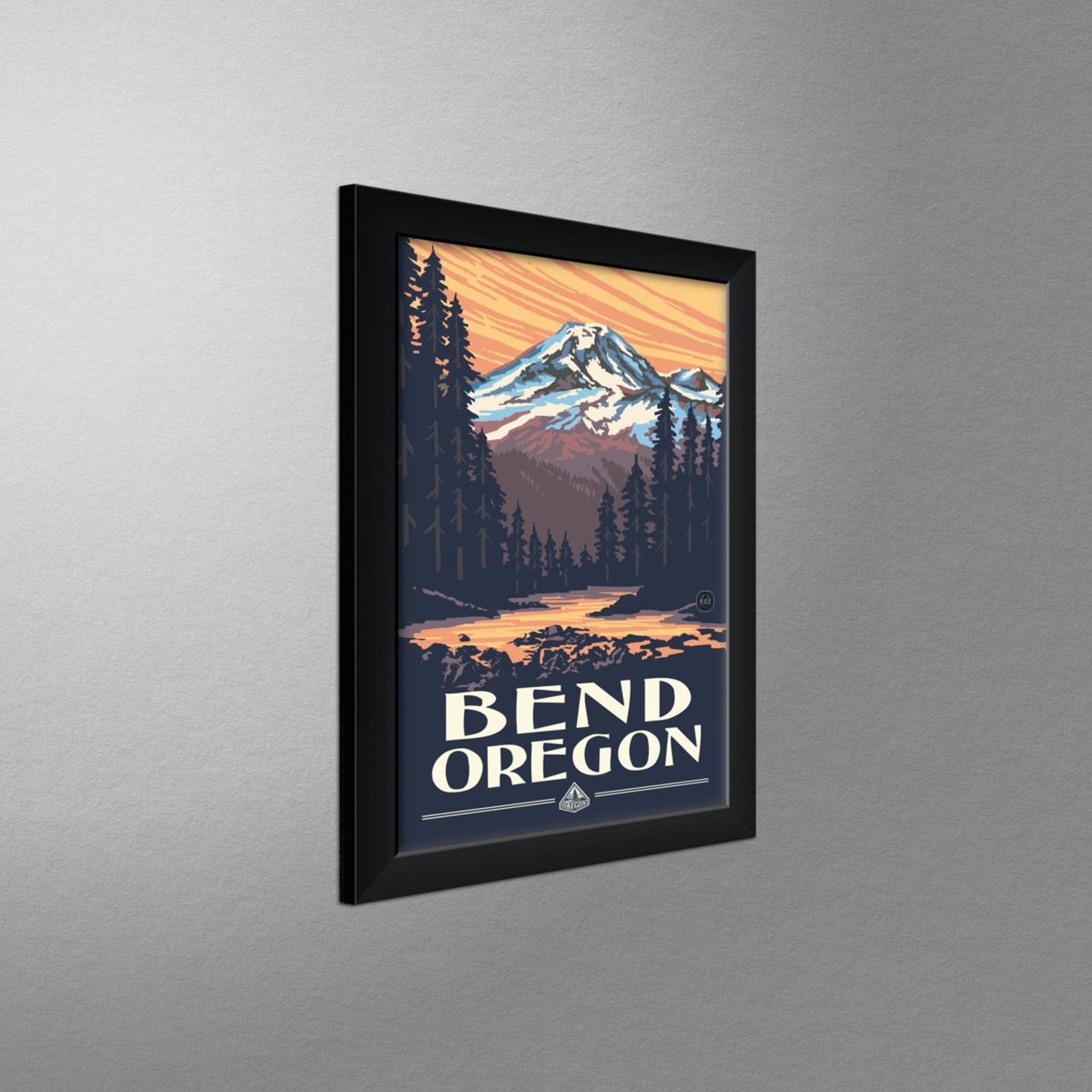 Bend Oregon Mountain Sunset Giclee Art Print Poster From - Etsy