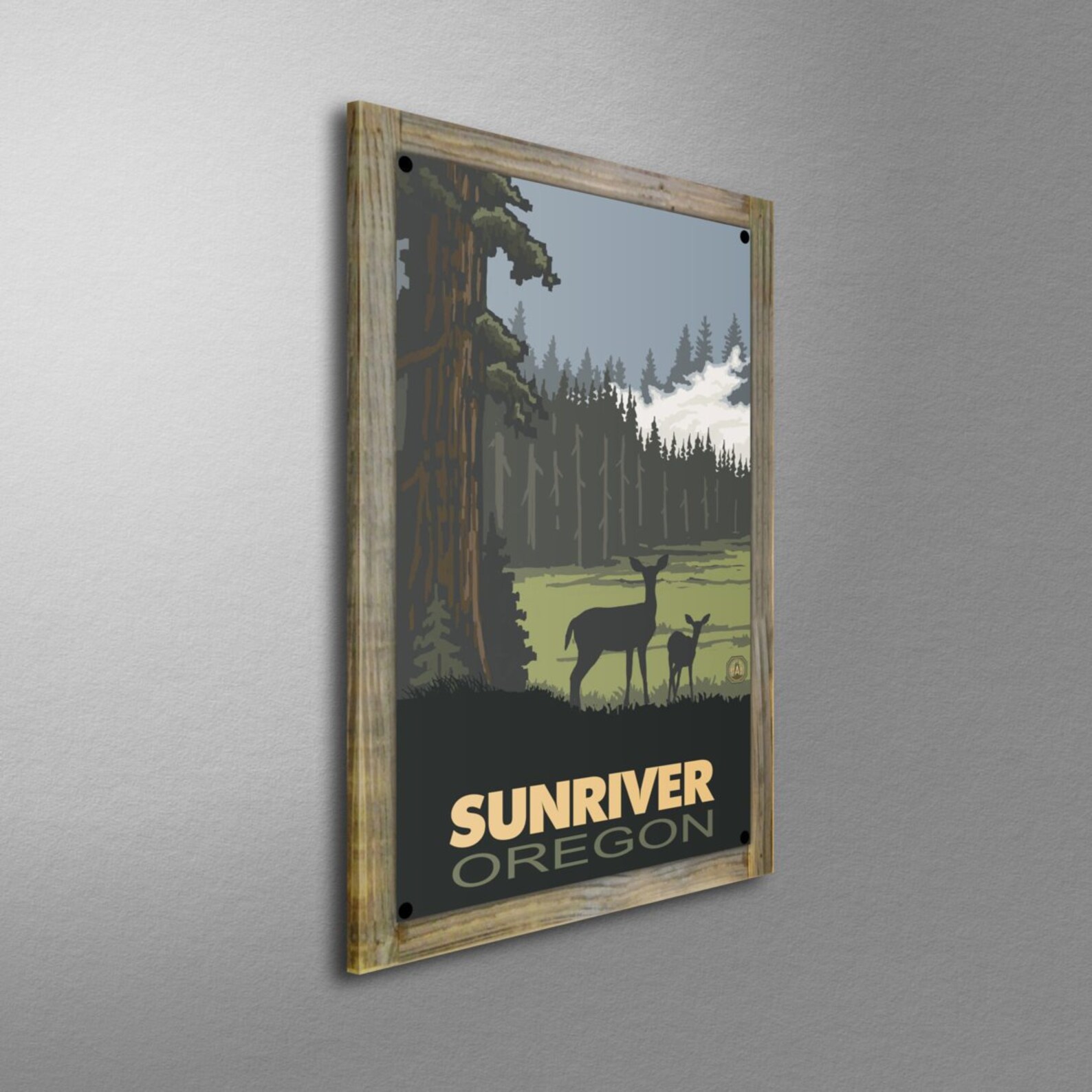 Sunriver Oregon Giclee Art Print Poster From Travel Artwork by Artist ...