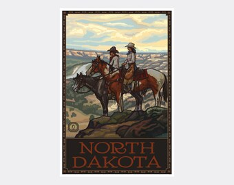 North Dakota Poster | Etsy