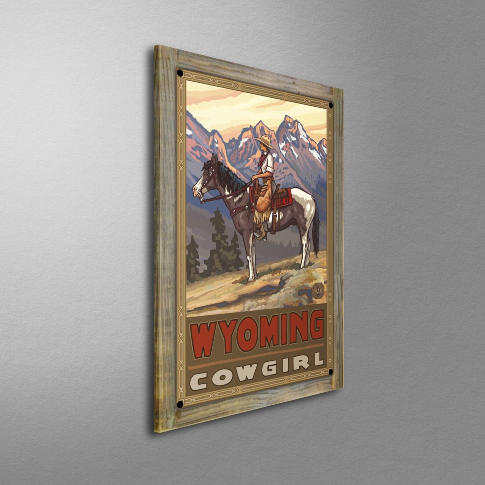 Wyoming Cowgirl Lady Ranch Hand Giclee Art Print Poster From - Etsy